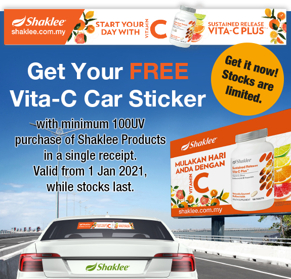 Shaklee.com.my - Get Your FREE Vita-C Car Sticker