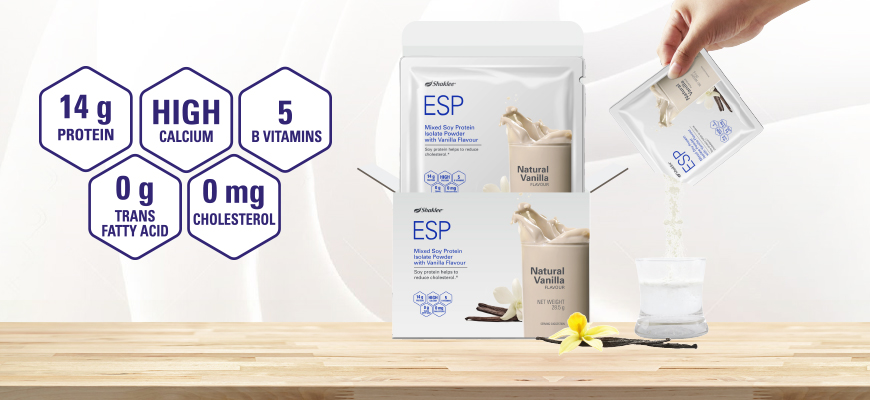 ESP Mixed Soy Protein Isolate Powder with Vanilla Flavour (Sachet ...
