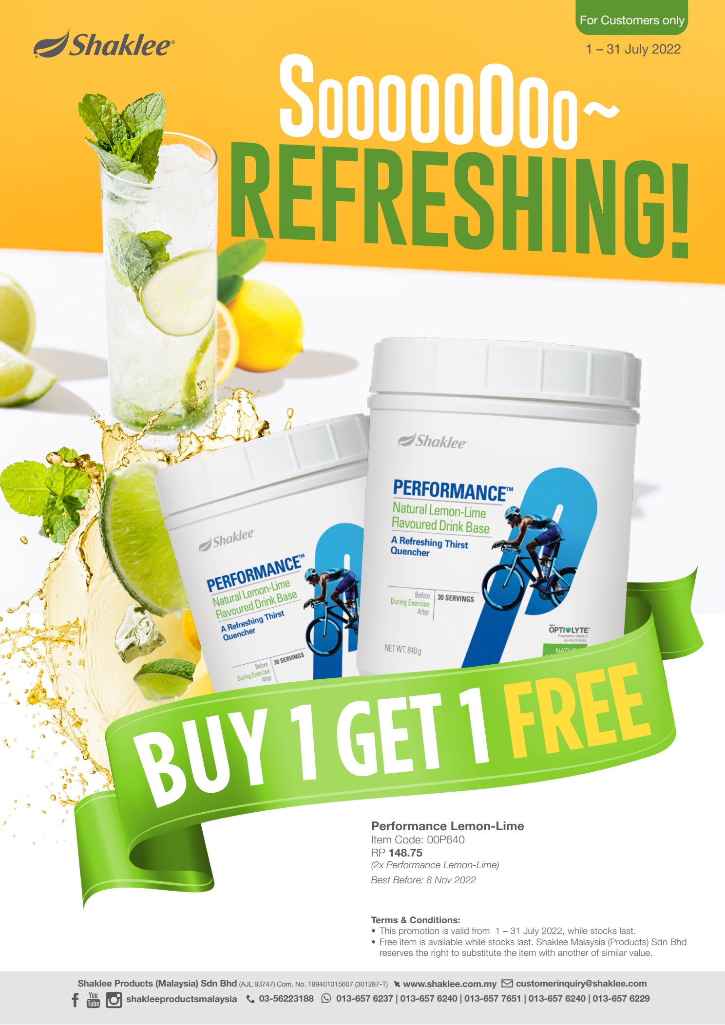 Performance Lemon-Lime @ BUY 1, GET 1 FREE! | Shaklee Malaysia