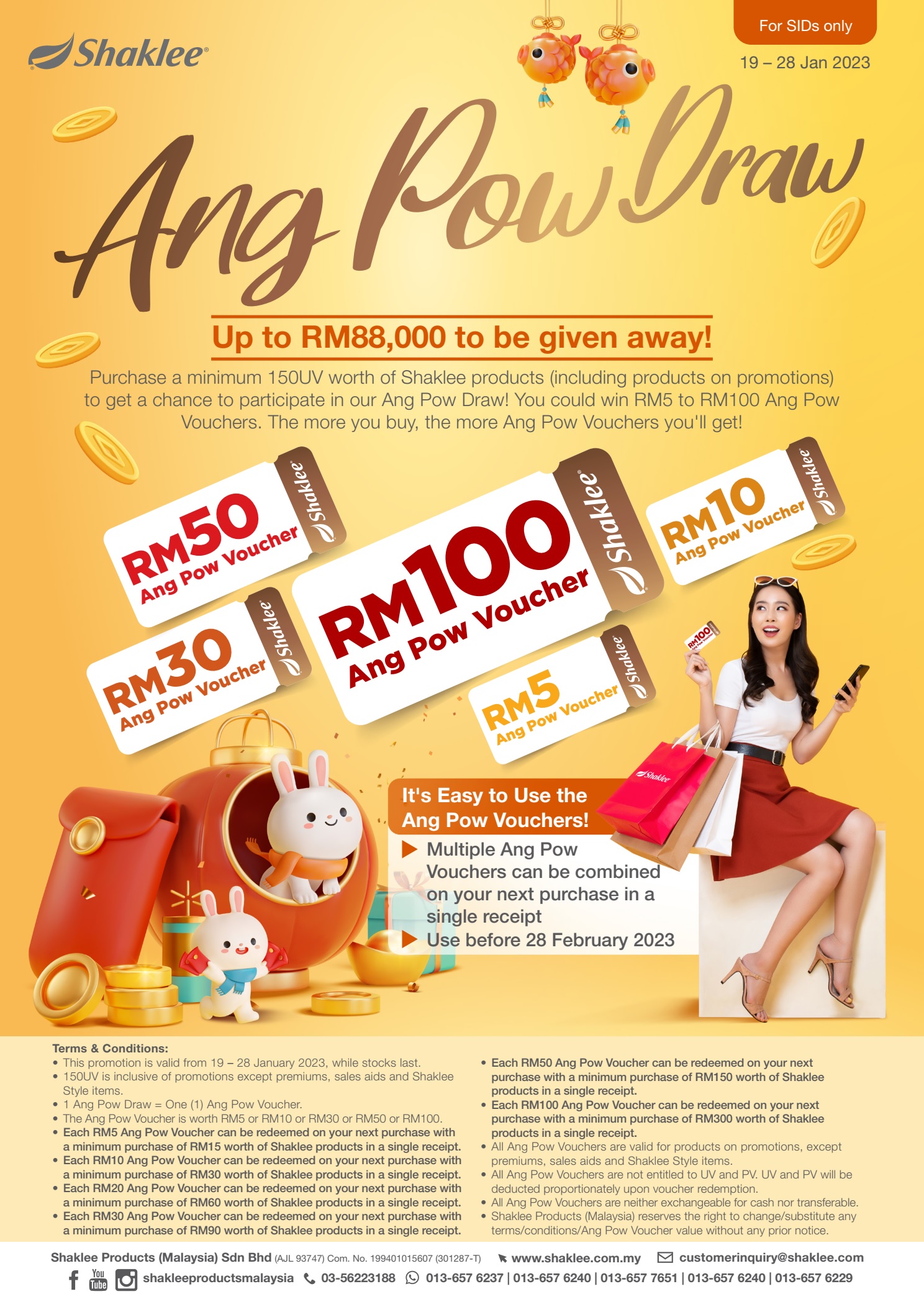 Shaklee.com.my - Ang Pow Draw - Up to RM88,000 to be given away!