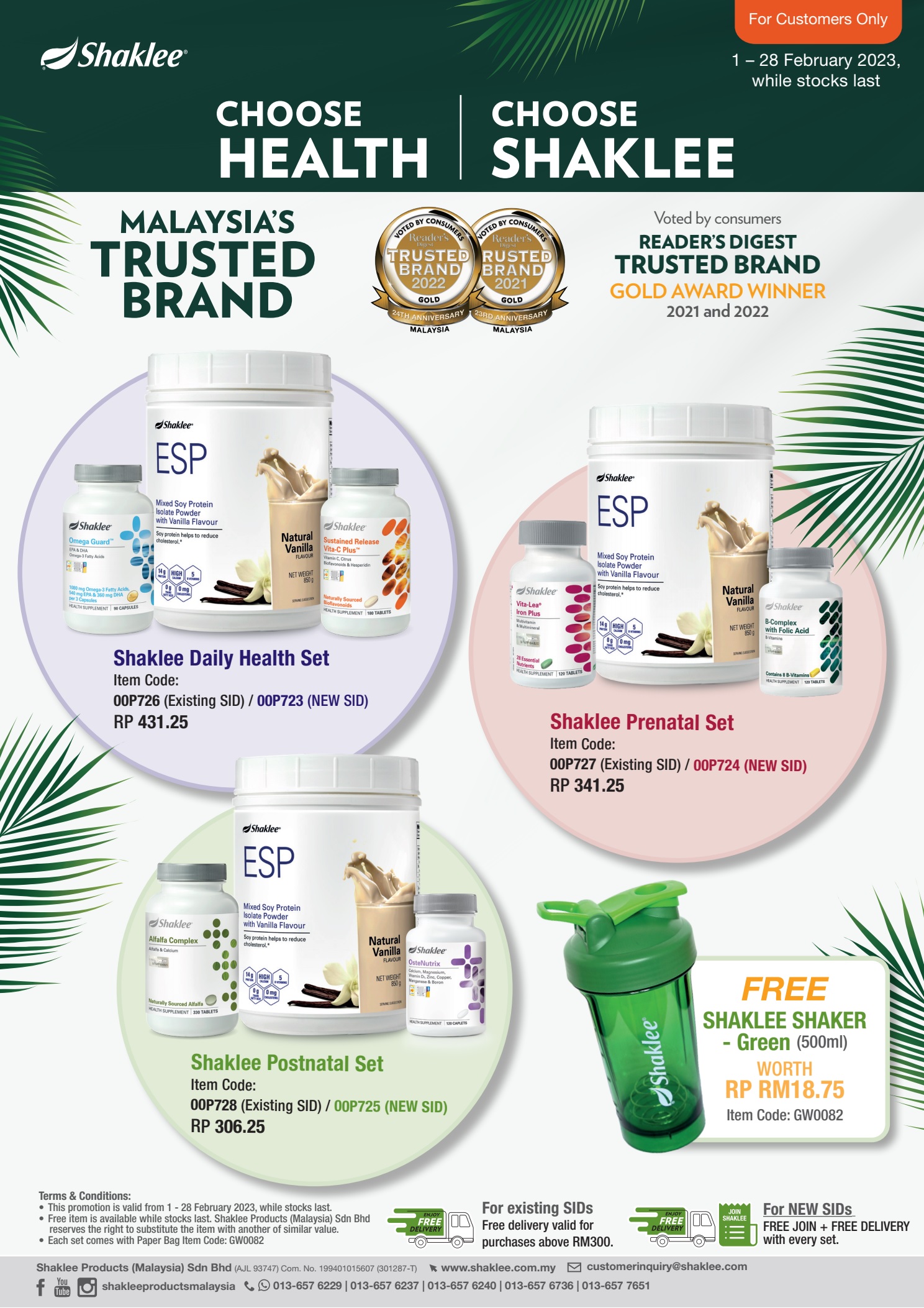 Shaklee Daily Health Set (Existing Member)